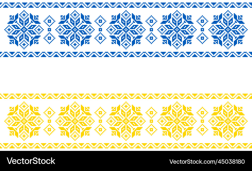 Ukrainian ornament embroidery for knitting Vector Image