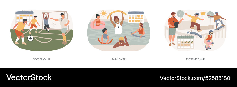 Youth sport program isolated concept Royalty Free Vector