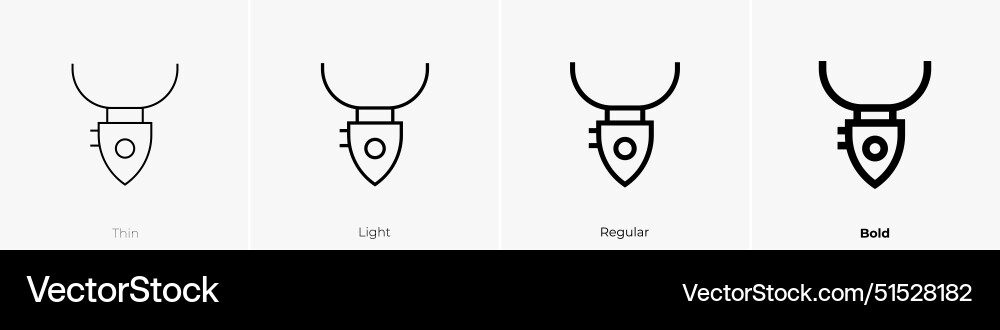 Emergency button icon thin light regular and bold Vector Image