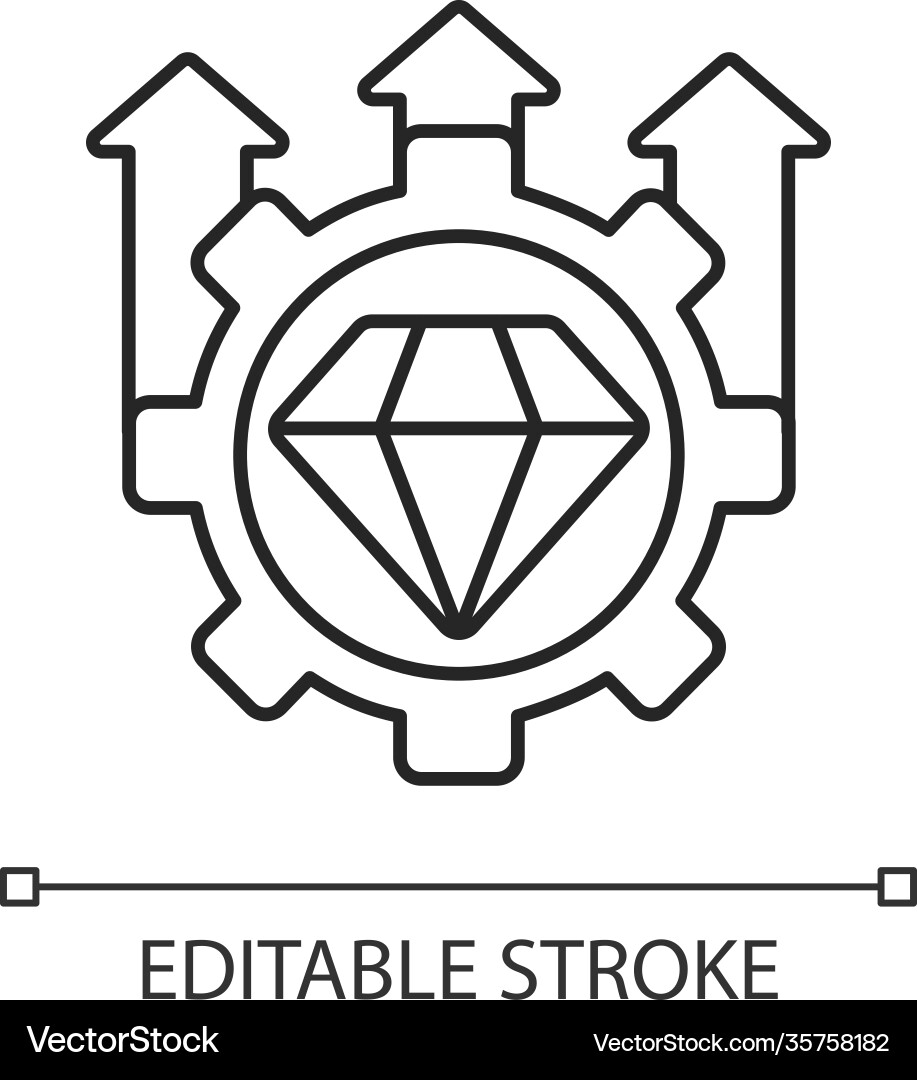 Excellence high standards linear icon Royalty Free Vector