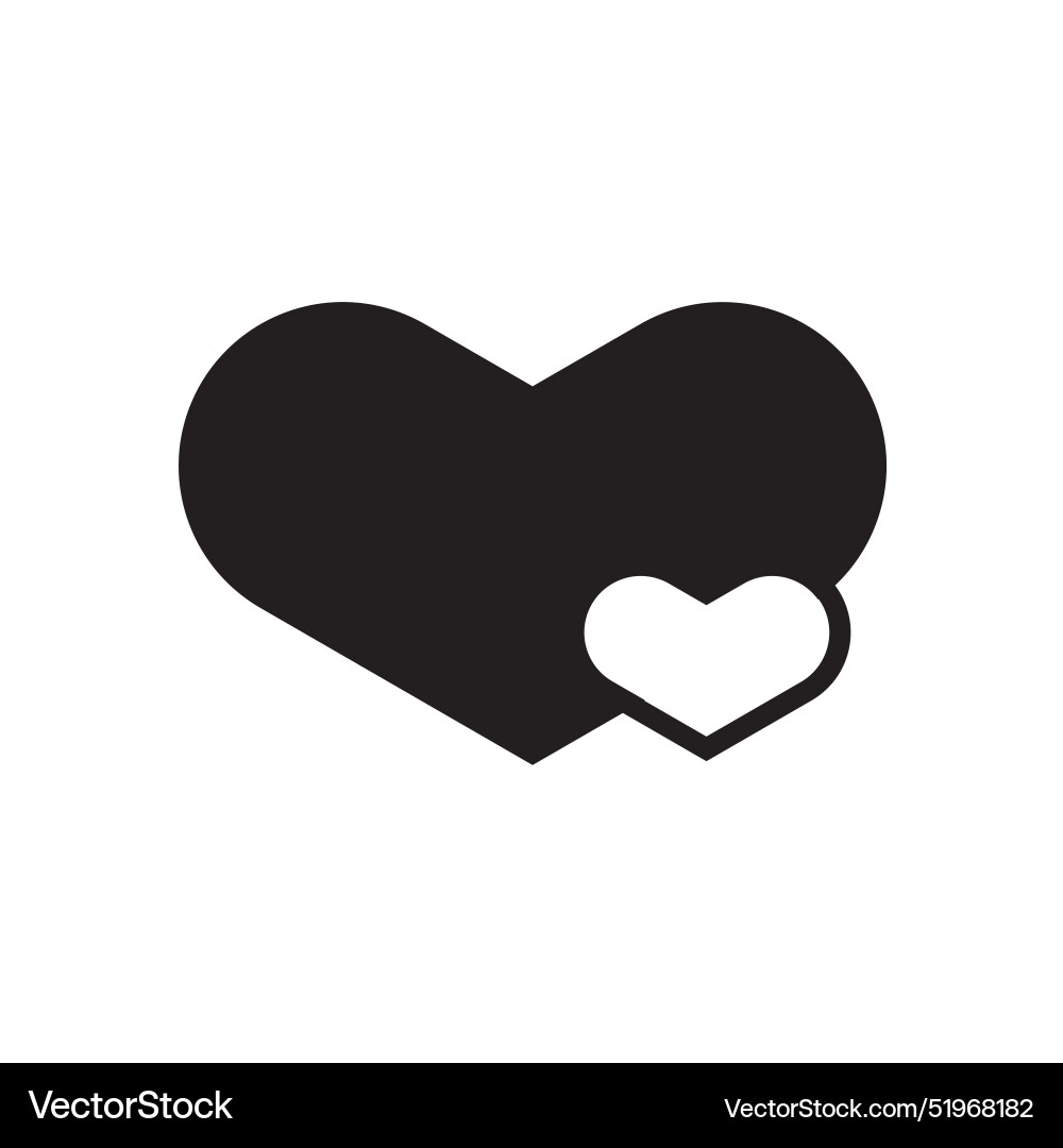 Heart icon in trendy flat design Royalty Free Vector Image