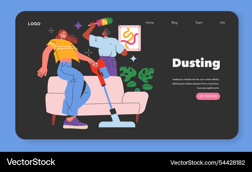 House cleaning flat Royalty Free Vector Image - VectorStock