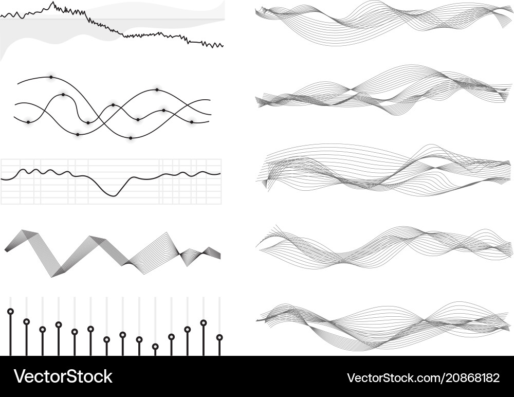 Music sound waves Royalty Free Vector Image - VectorStock