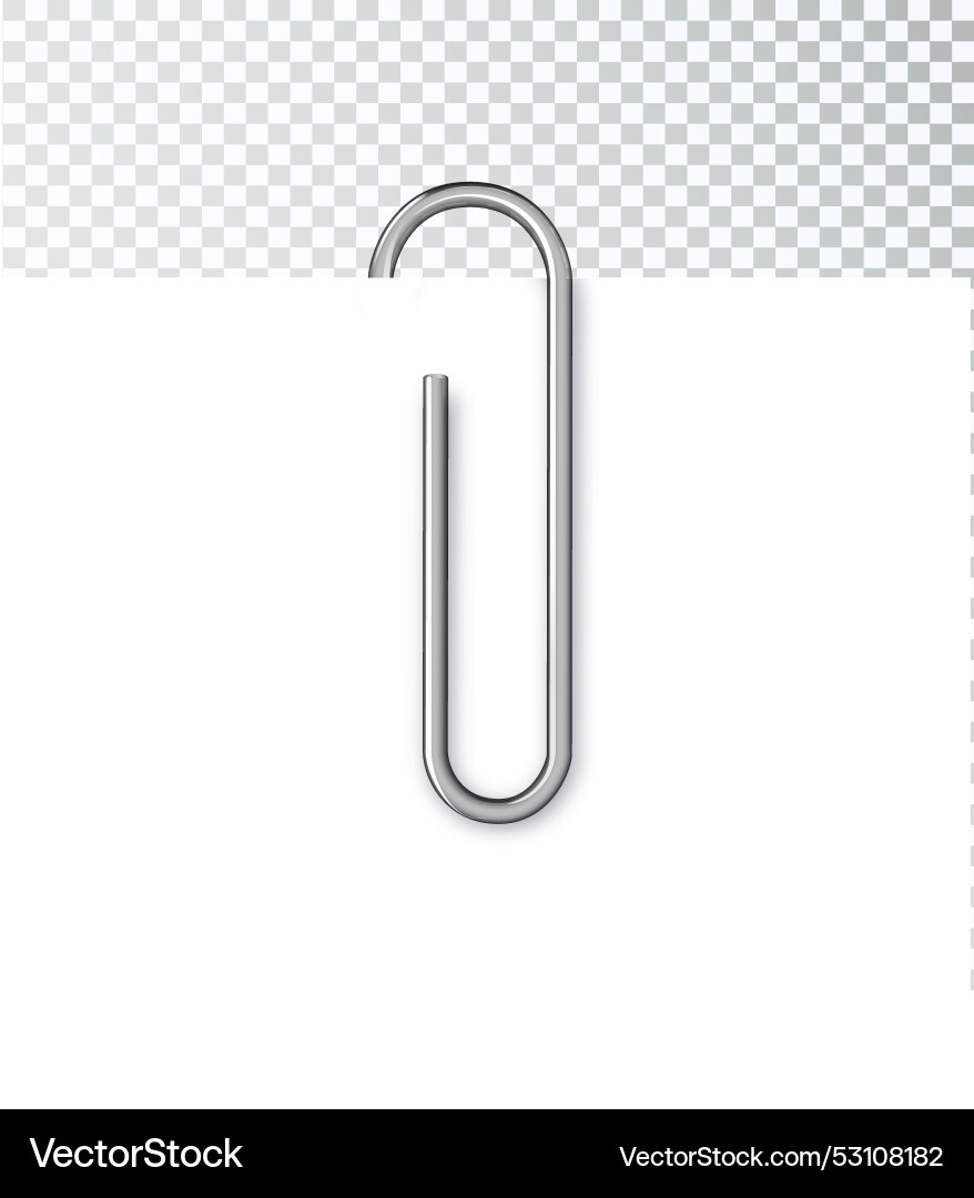 Paper clip on metal page holder Royalty Free Vector Image