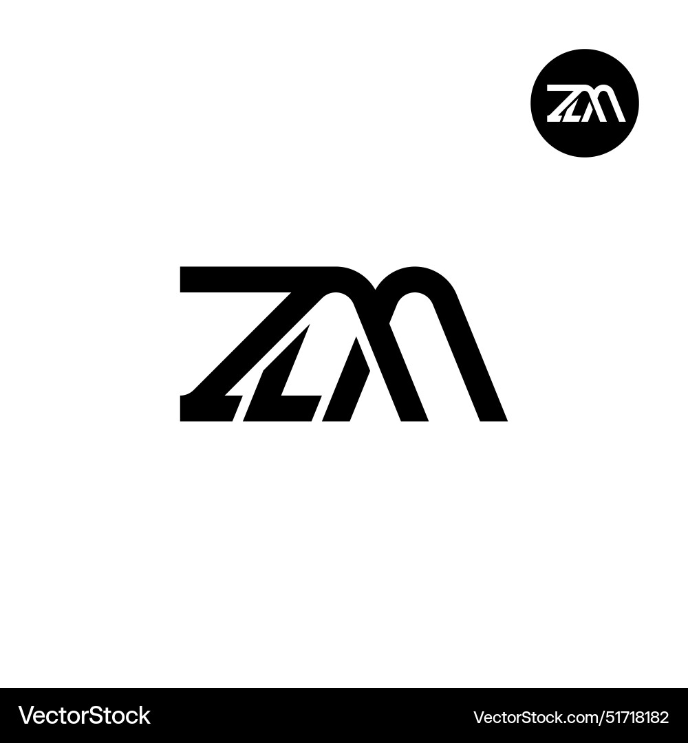 Zaa logo letter monogram design Royalty Free Vector Image
