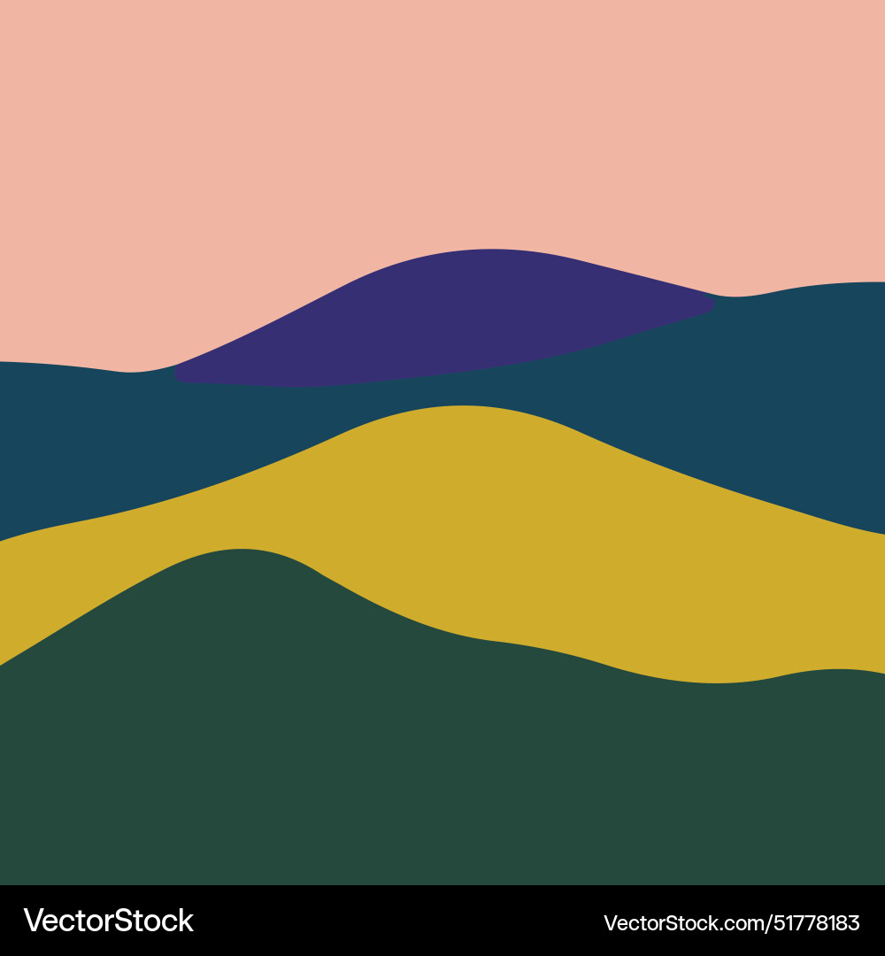 Colorful abstract hills Royalty Free Vector Image