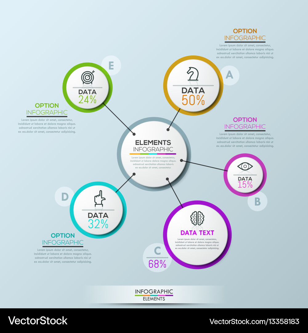 Company infographic overview design Royalty Free Vector