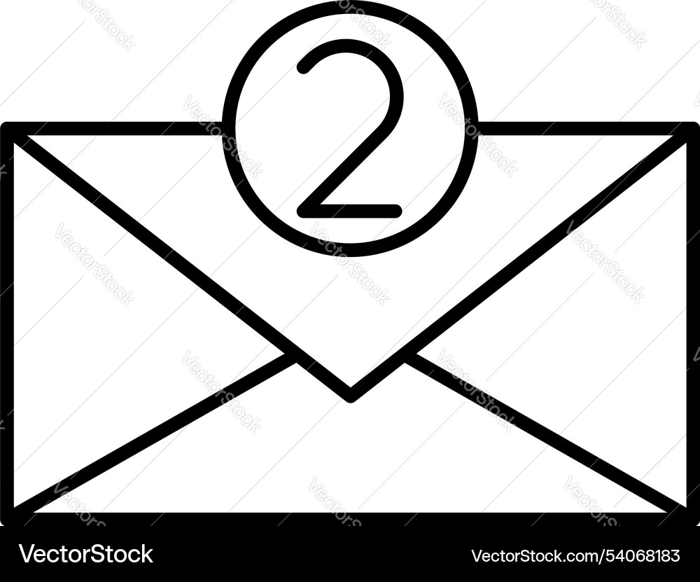 Email line icon design Royalty Free Vector Image