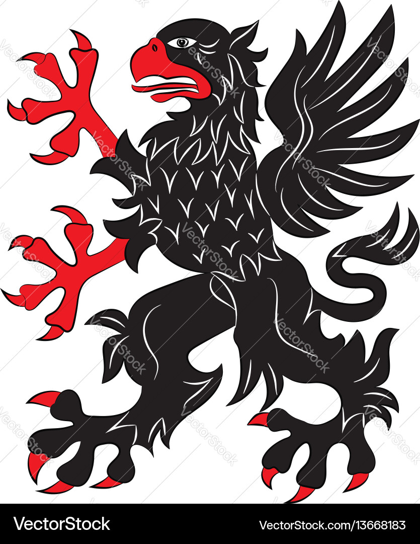 Griffin heraldry symbol Royalty Free Vector Image