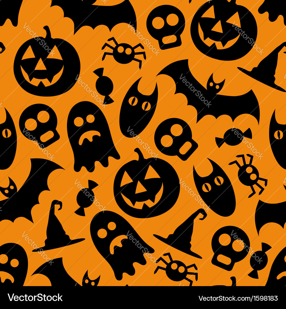 Halloween pattern Royalty Free Vector Image - VectorStock