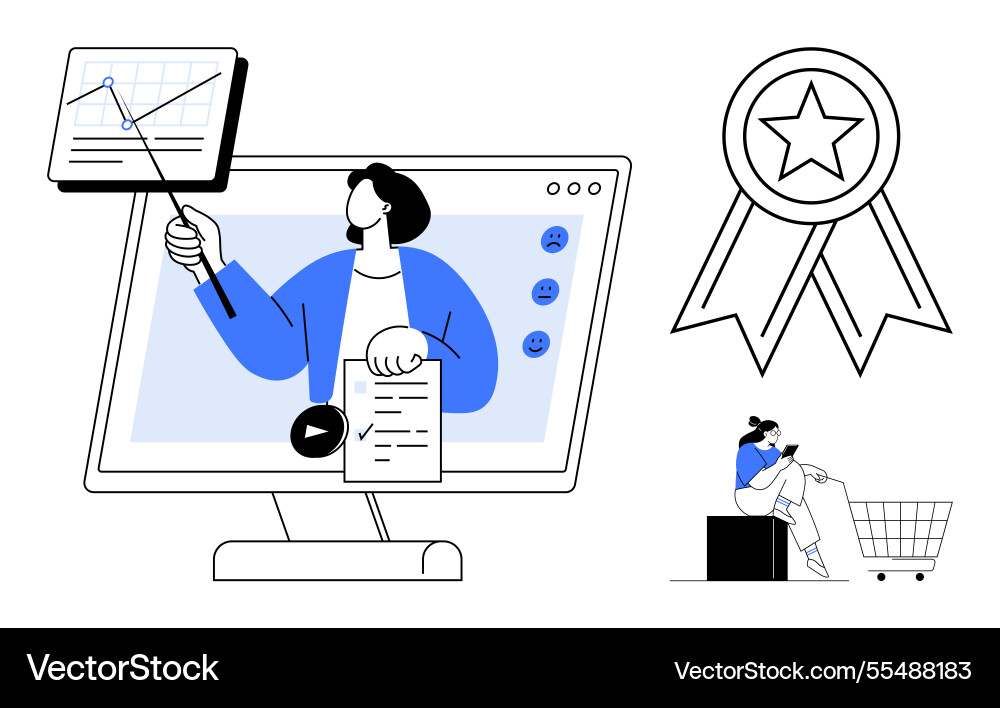 Online education achievement recognition – Royalty-Free Vector ...