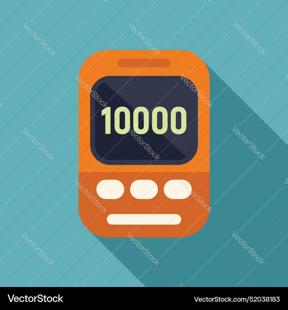 Orange Handy mit 10000 Anhängern Lizenzfreies Vektorbild