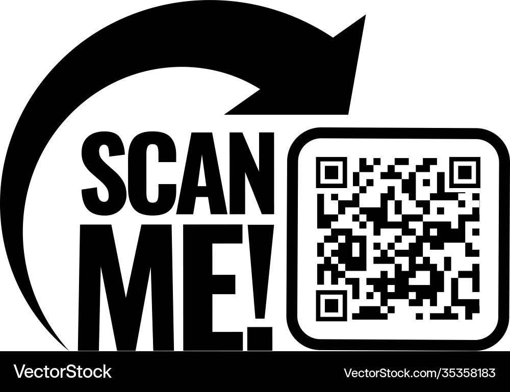Scan me icon symbol or emblem Royalty Free Vector Image