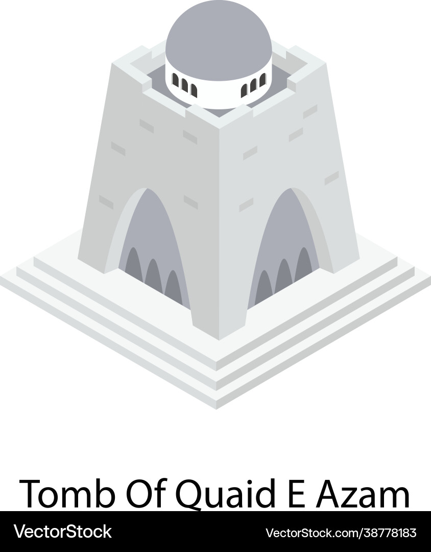 Tomb quaid e azam Royalty Free Vector Image - VectorStock