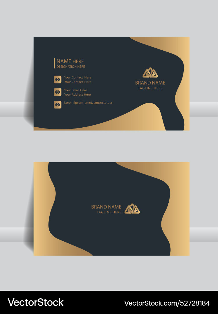 Creative and dynamic business card modern design Vector Image