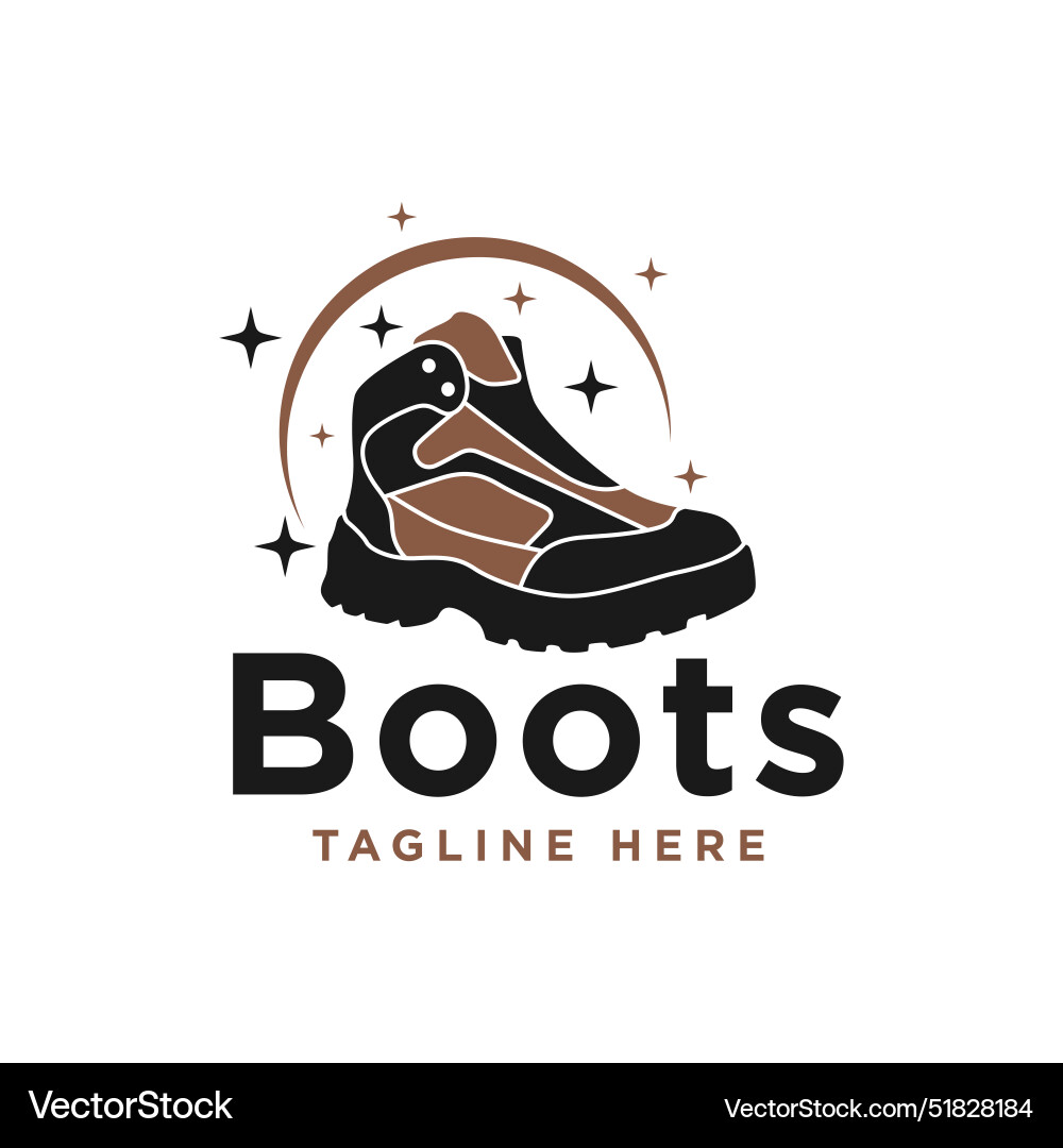 Mode Schuhstiefel Logo Lizenzfreies Vektorbild