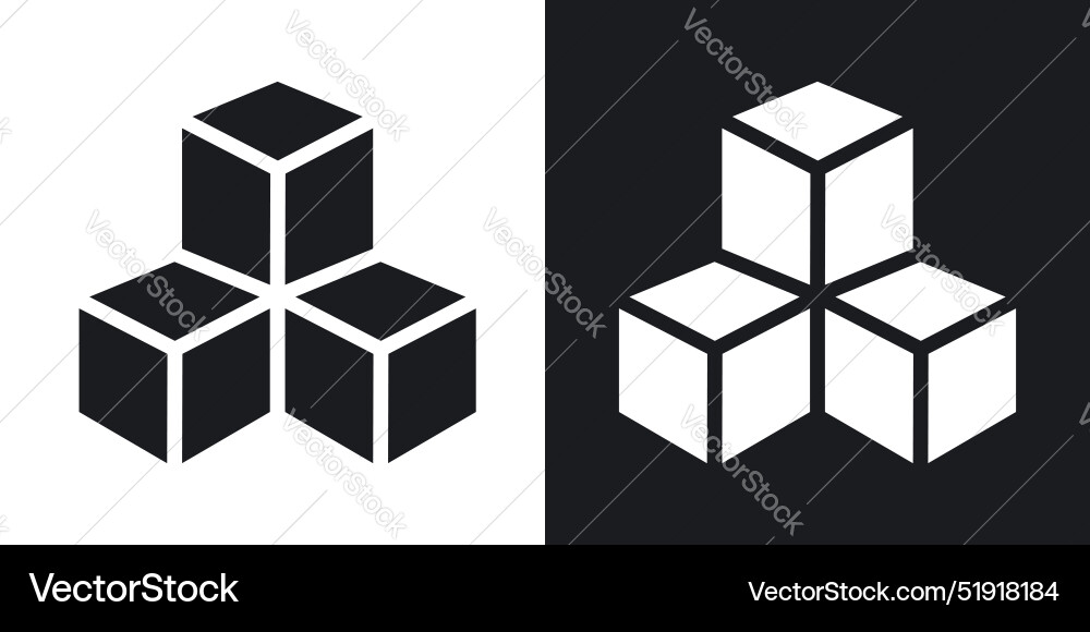 Inventory icon set in solid black and white color Vector Image