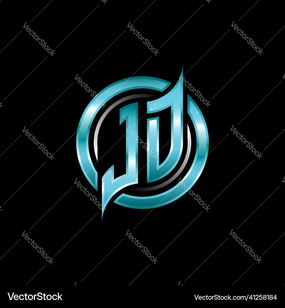 Jd initial monogram logo circle rounded – Royalty-Free Vector | VectorStock