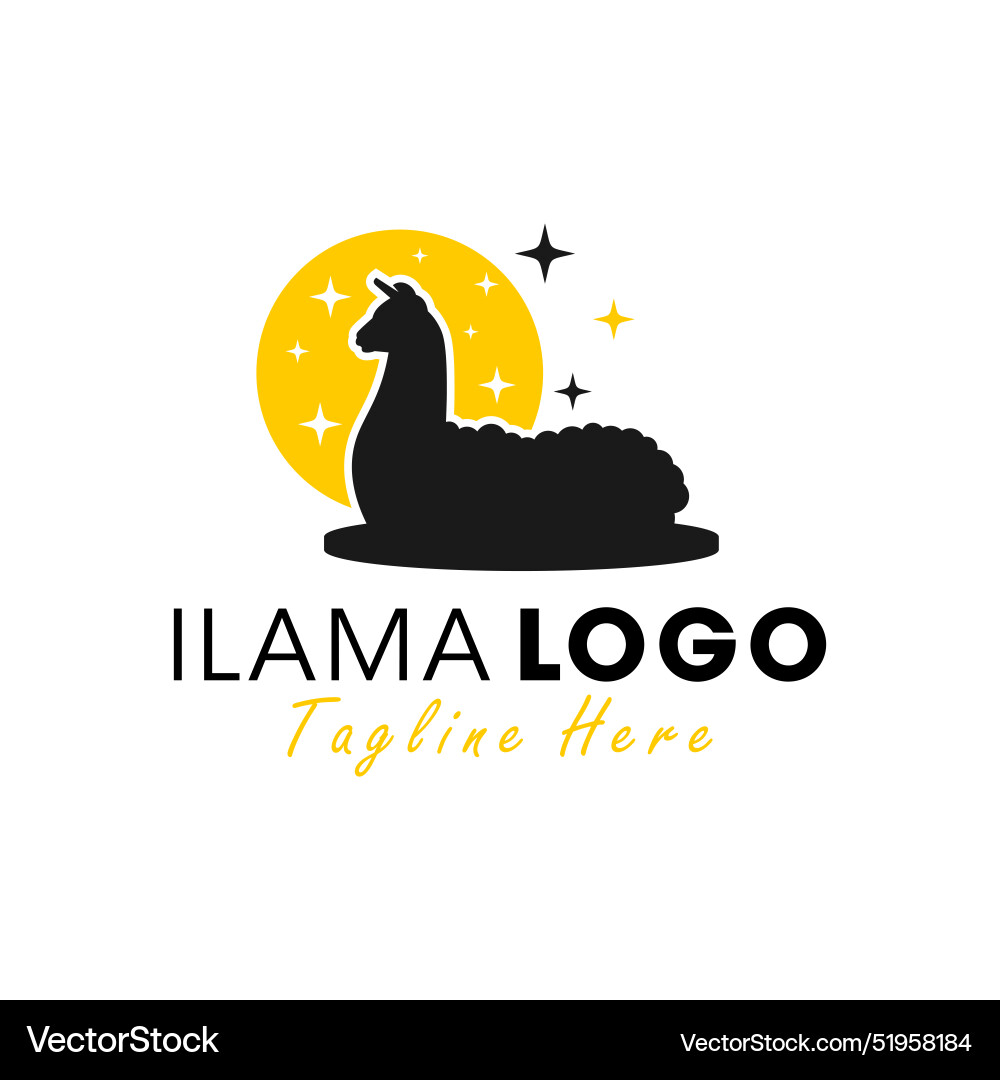 Llama animal logo Royalty Free Vector Image - VectorStock