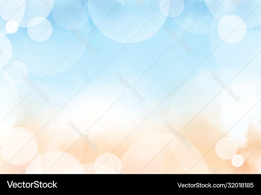 Beautiful summer beach and blue ocean top view Vector Image