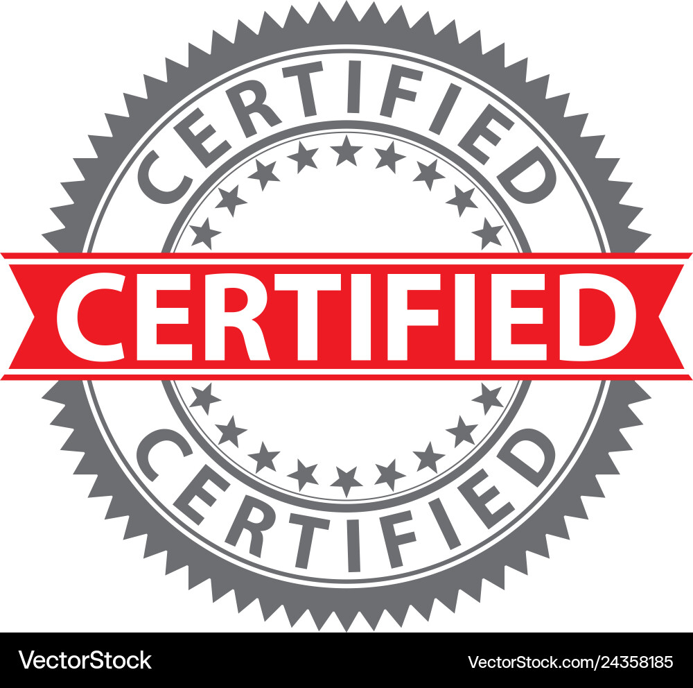 Certified stamp badge Royalty Free Vector Image