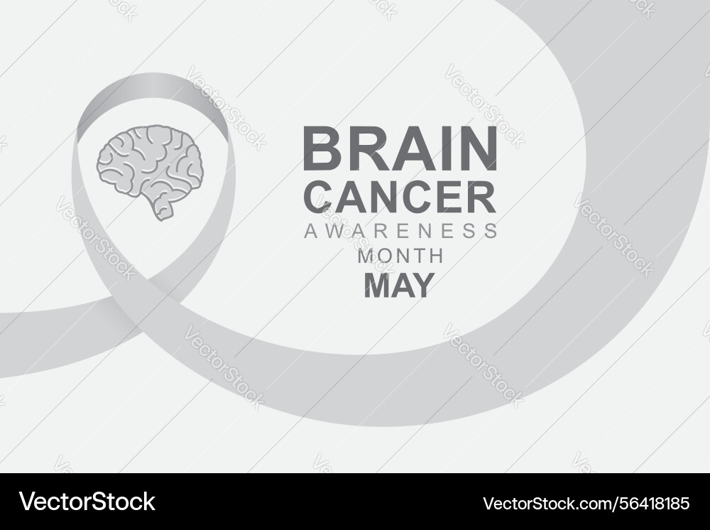 For brain cancer awareness month Royalty Free Vector Image