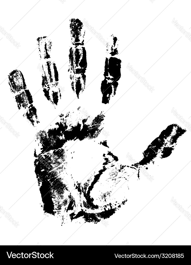 Handprint 01 Royalty Free Vector Image - VectorStock