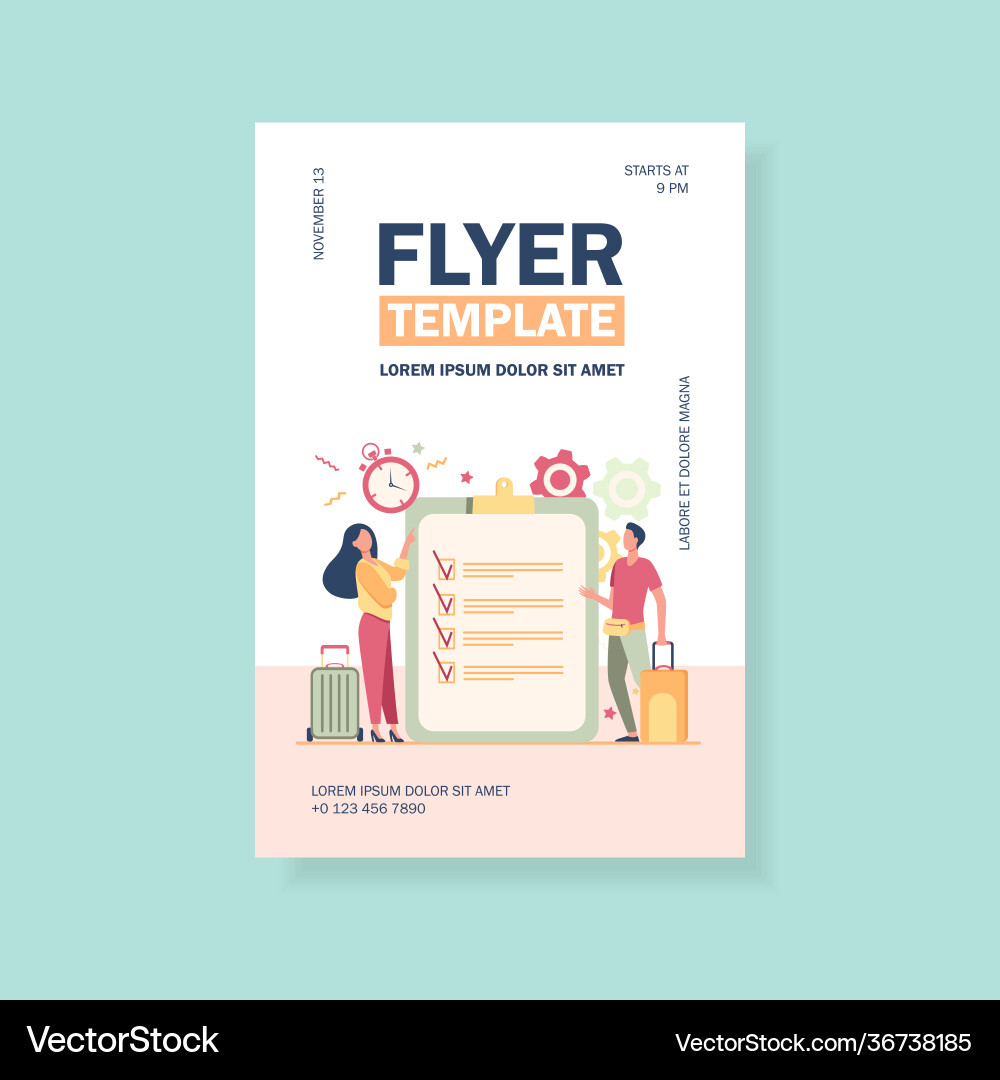 Travel packing list Royalty Free Vector Image - VectorStock