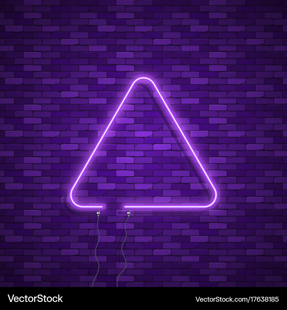 Triangle border with light effects Royalty Free Vector Image