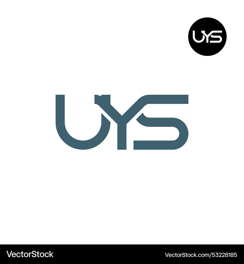 Uys logo letter monogram design Royalty Free Vector Image