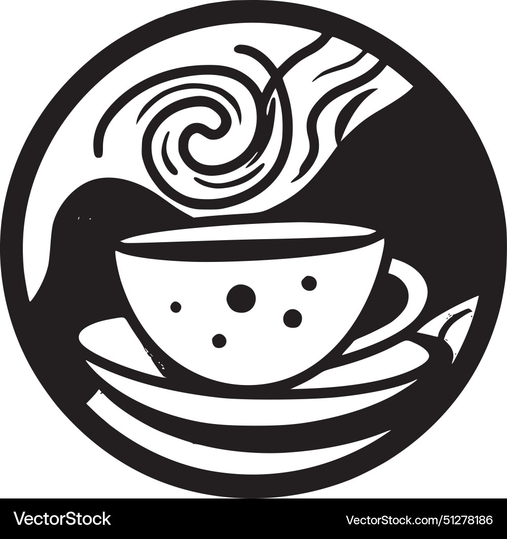 Coffee - black and white isolated icon Royalty Free Vector