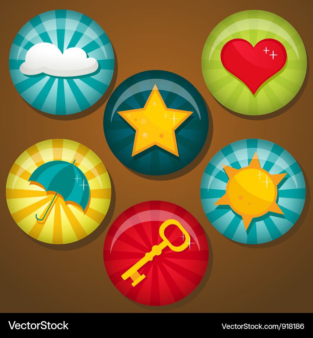 Cute badges Royalty Free Vector Image - VectorStock