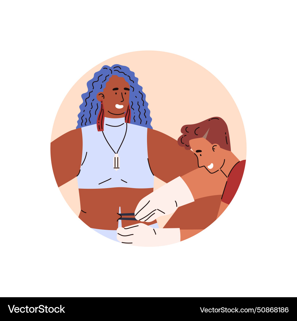 Flat of navel piercing Royalty Free Vector Image