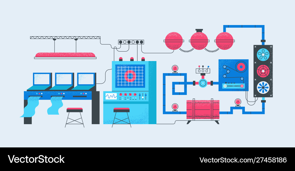 Smart Factory Automation Concept Royalty Free Vector Image