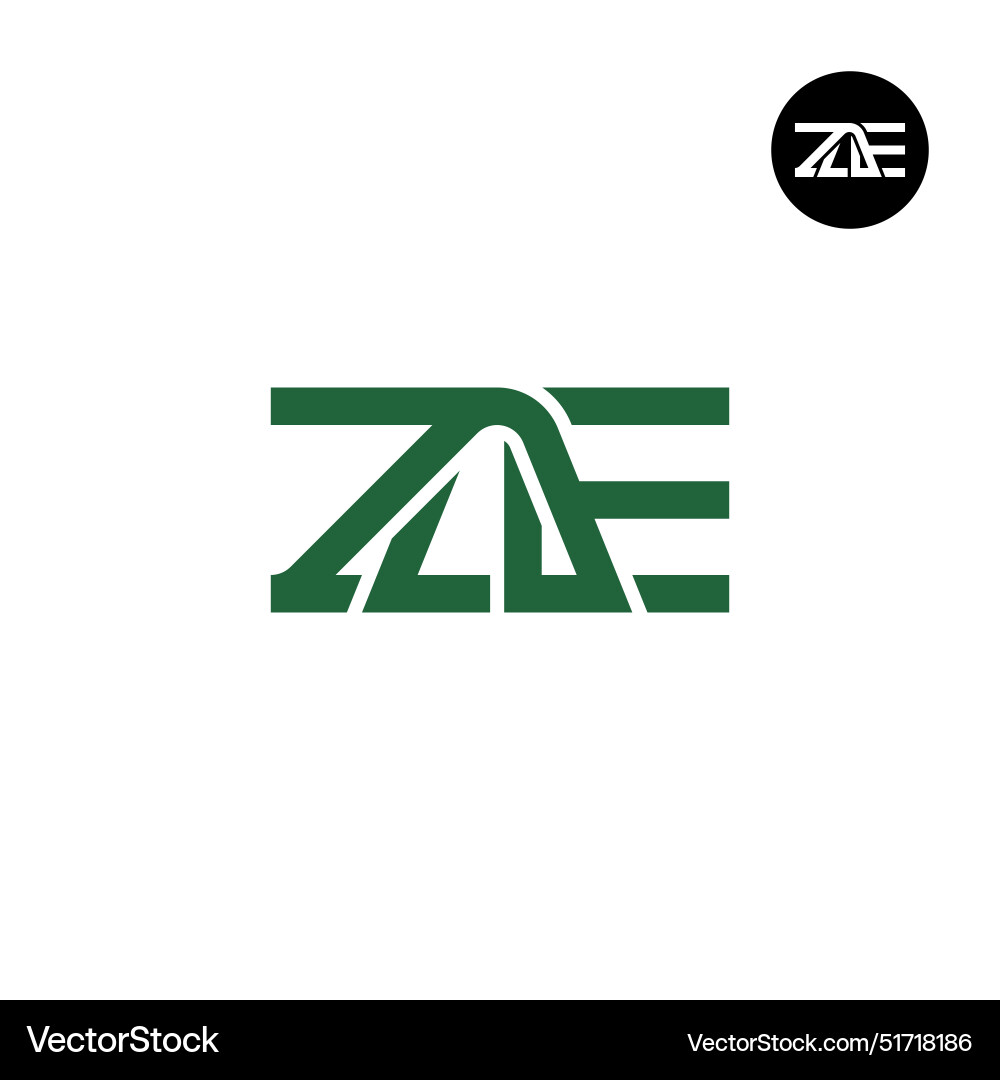 Zae logo letter monogram design Royalty Free Vector Image