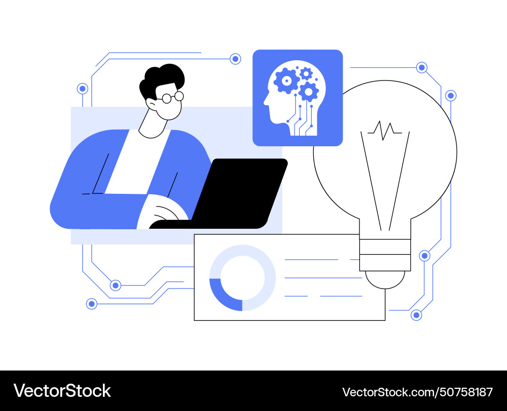 Ai-powered energy consumption analysis abstract Vector Image
