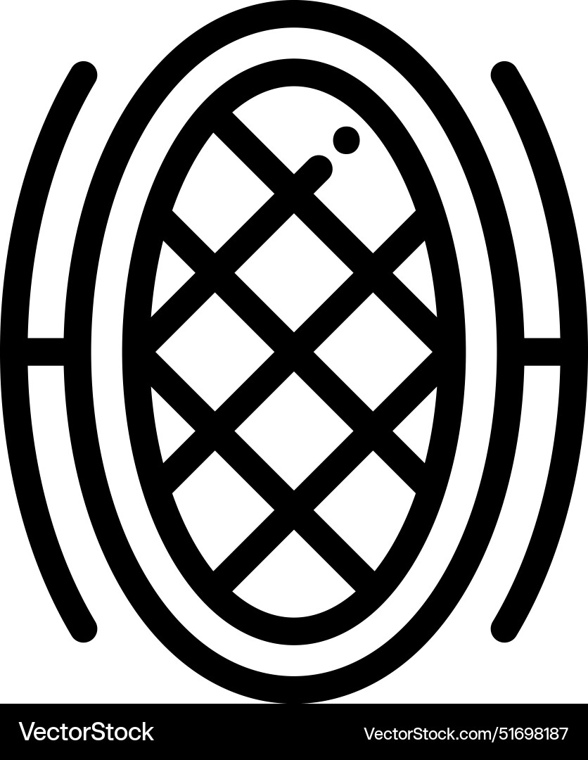 Brooch icon thin linear style design isolated Vector Image