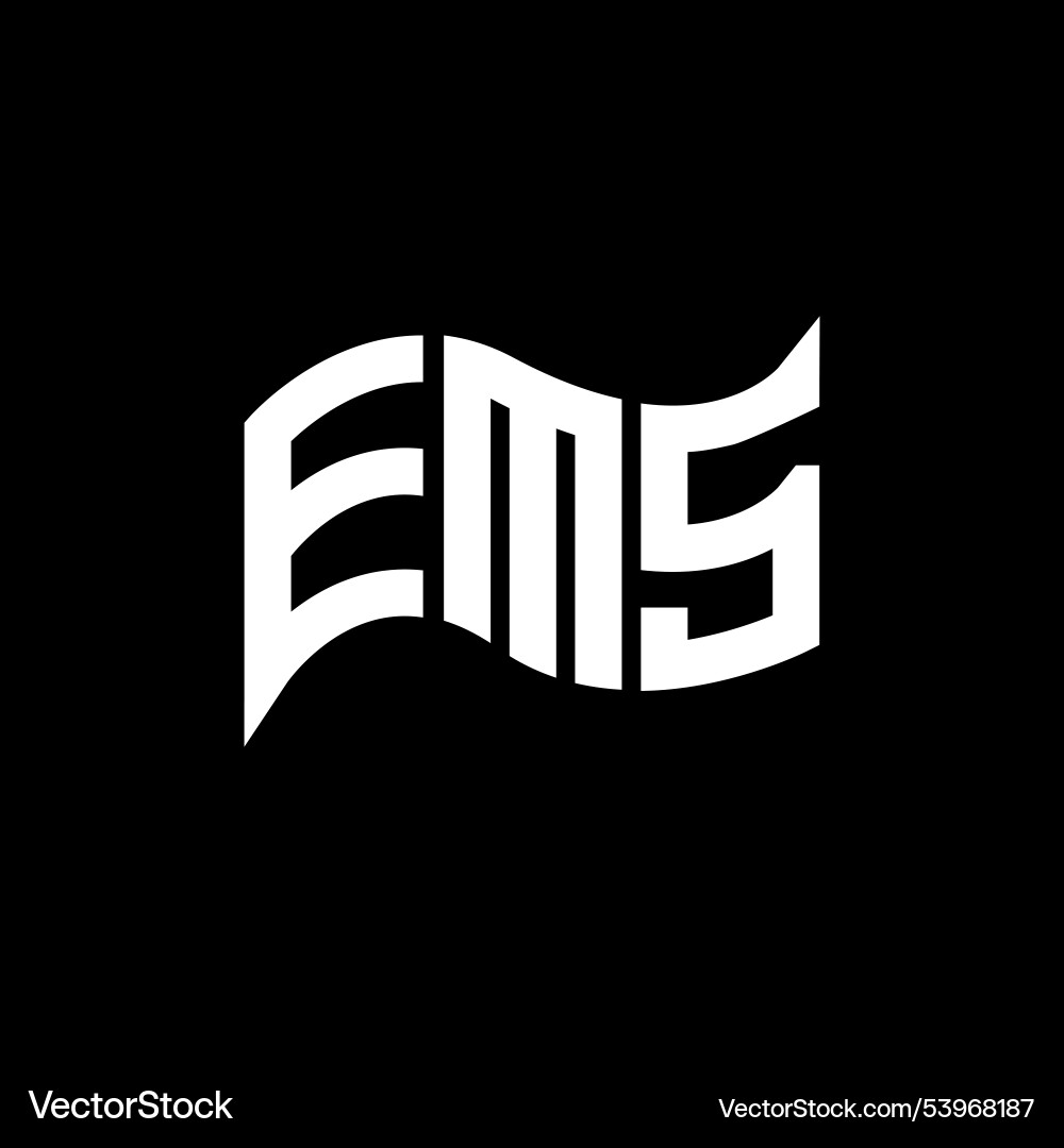 Ems logo design simple and modern Royalty Free Vector Image