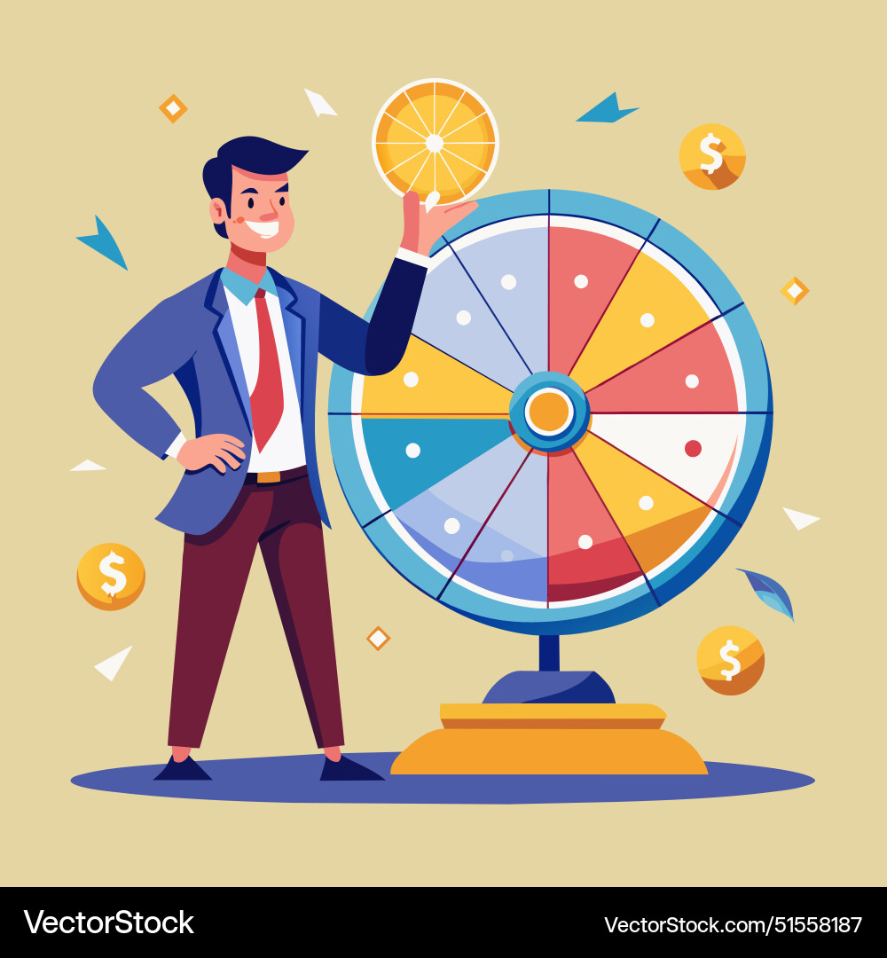 Life depend on luck fortune wheel randomness Vector Image