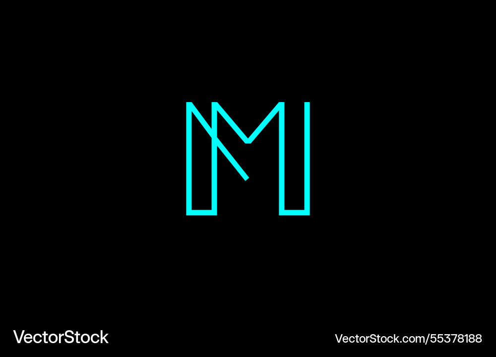 Abstract letter m logo design template Royalty Free Vector