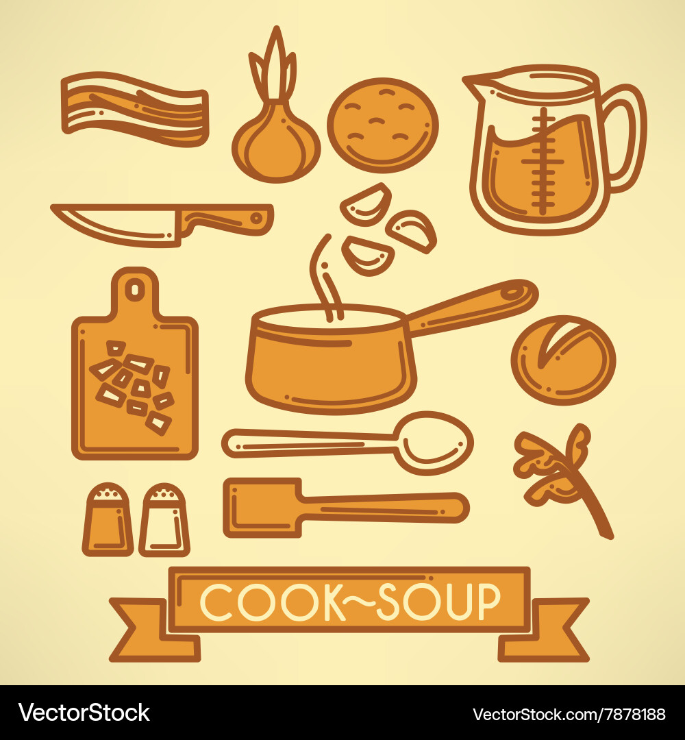 Cook soup Royalty Free Vector Image - VectorStock
