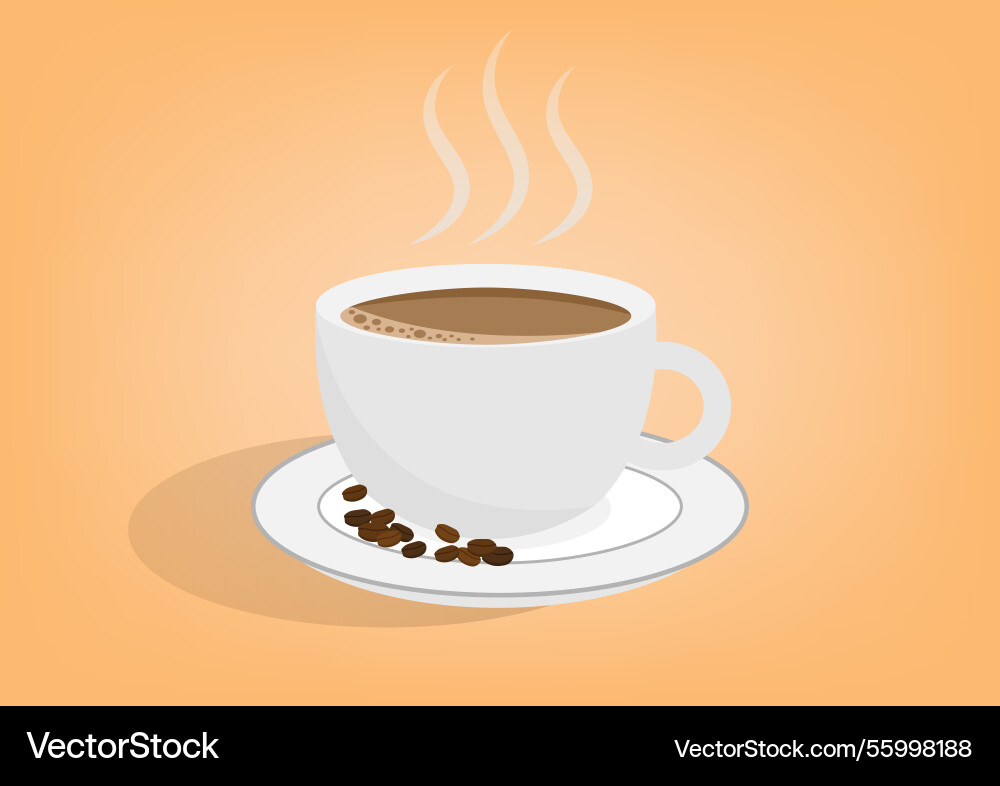 Cup of coffee morning Royalty Free Vector Image