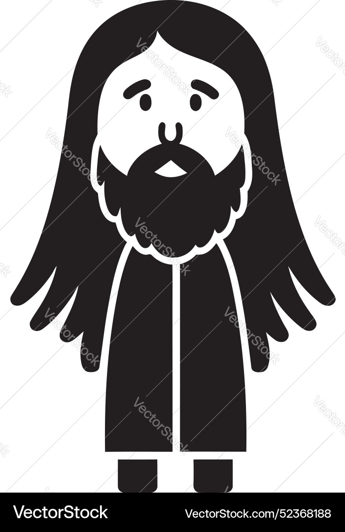Divine compassion cartoon jesus eternal Royalty Free Vector
