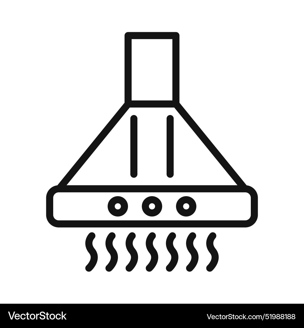 Extractor hood icon mark in filled style Vector Image