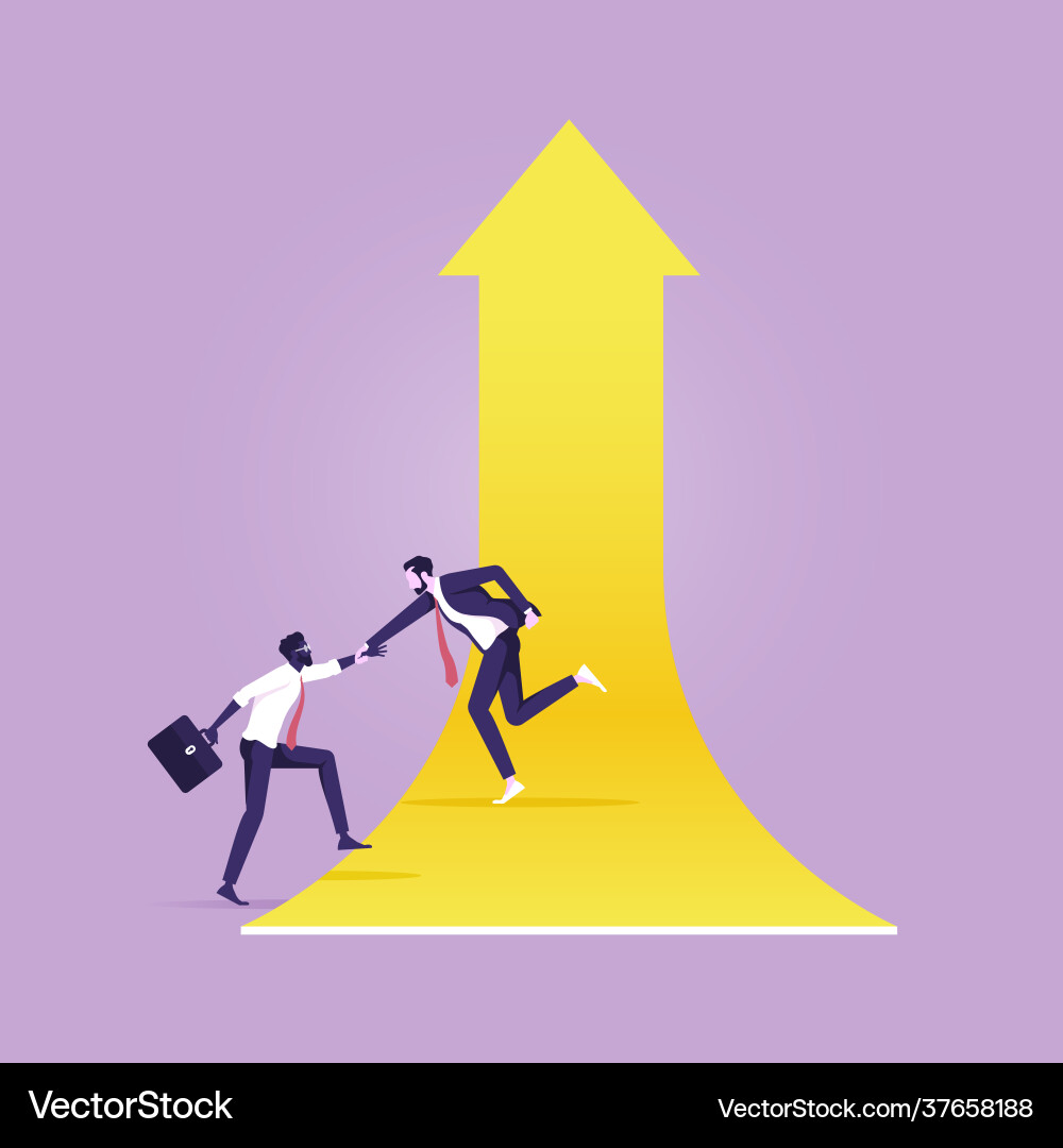 Helping hand concept extending Royalty Free Vector Image