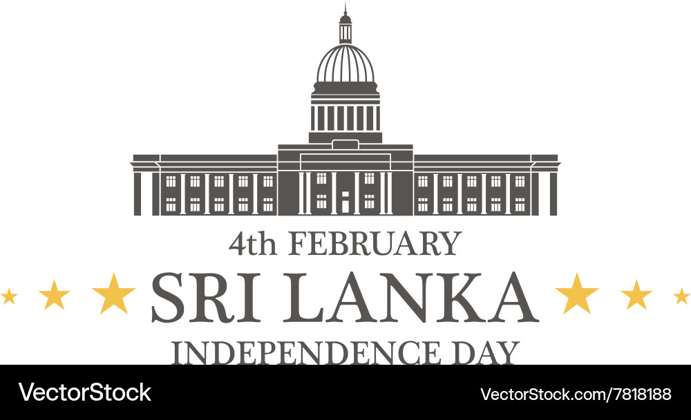 Independence day sri lanka Royalty Free Vector Image