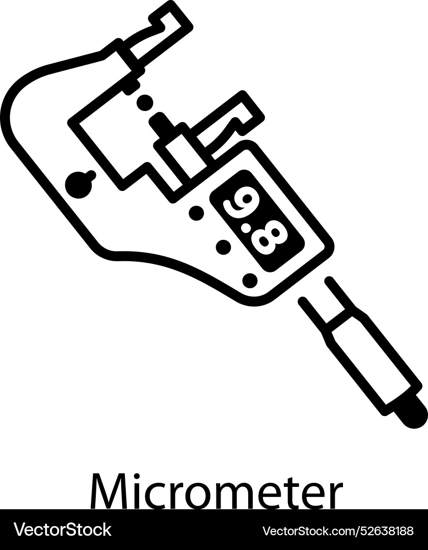 Mikrometer Lizenzfreies Vektorbild - VectorStock