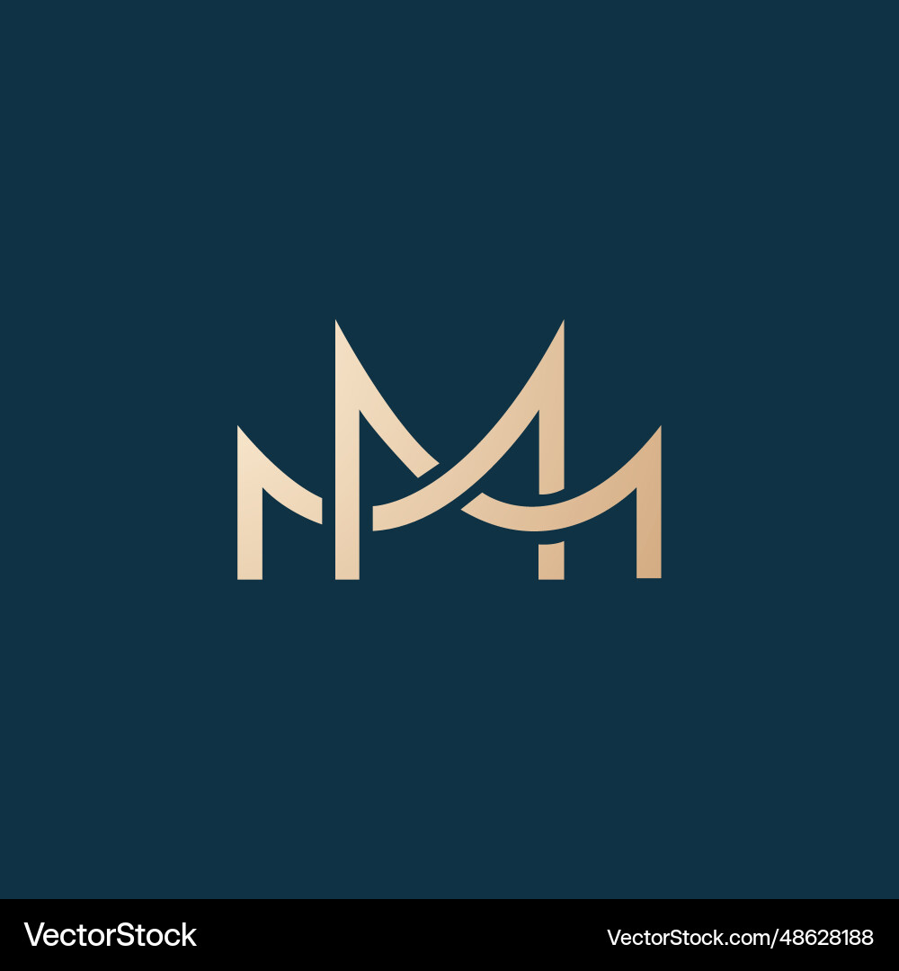 Mm logo design image Royalty Free Vector Image