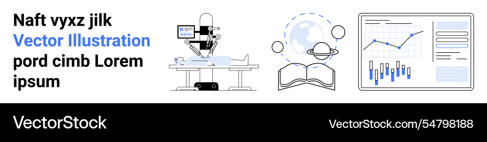 Modern technology and business strategy with data Vector Image