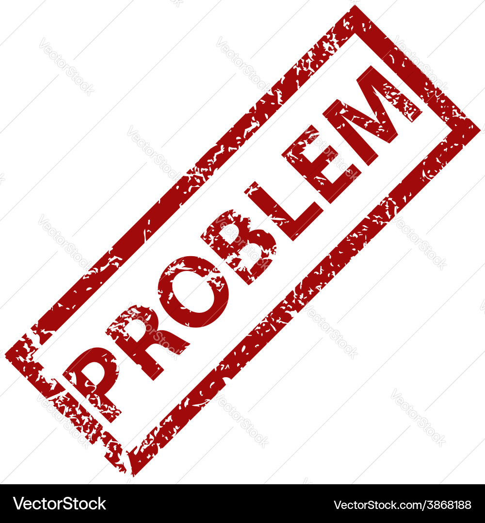 Problem rubber stamp Royalty Free Vector Image